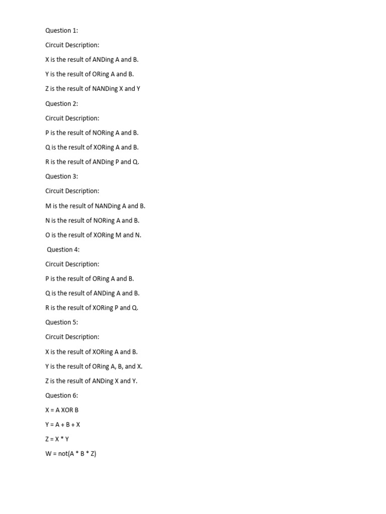 Logic Circuit QN | PDF