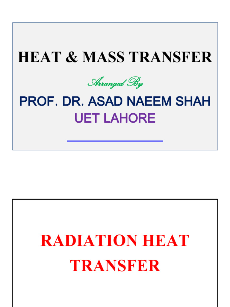 HMT Week 9 | PDF | Electromagnetic Radiation | Transport Phenomena