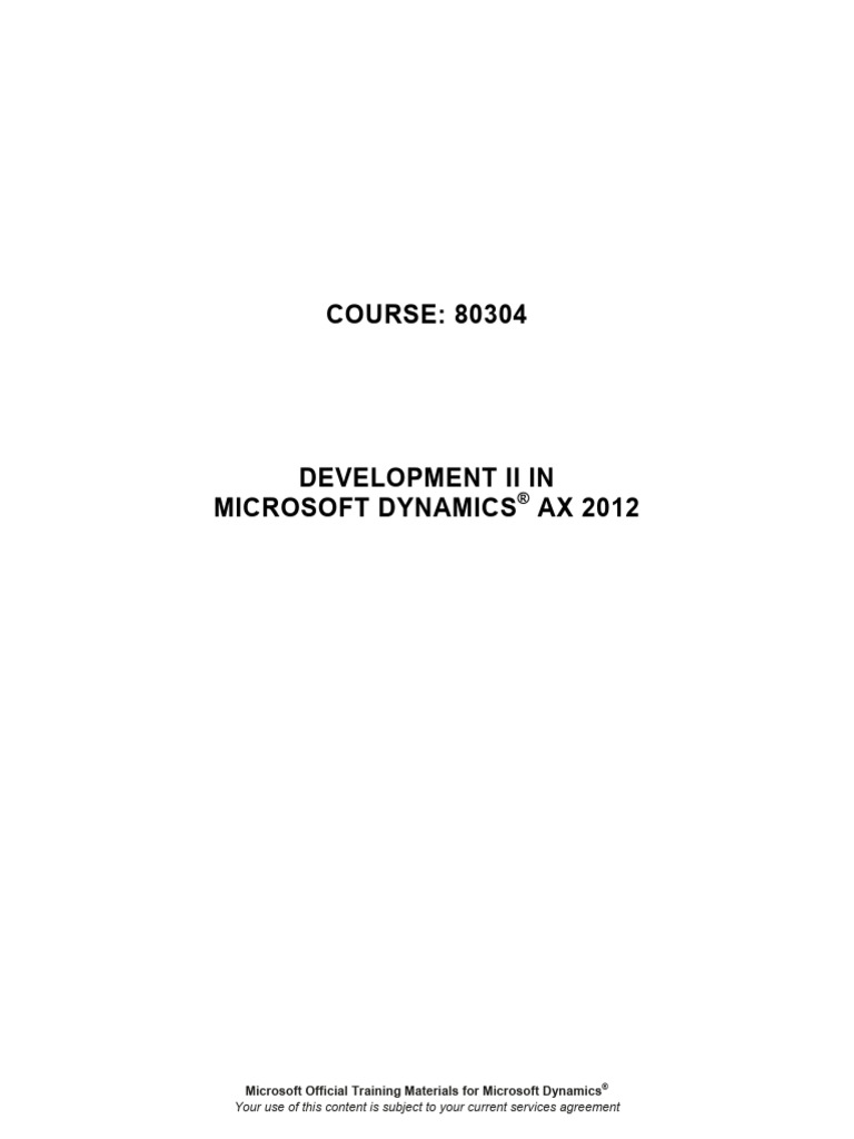 Ax2012 Enus Devii 1file | PDF | Class (Computer Programming) | Debugging