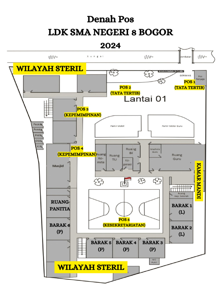 Denah Pos LDK SMA NEGERI 8 BOGOR 2024 - 20241025 - 065909 - 0000 | PDF