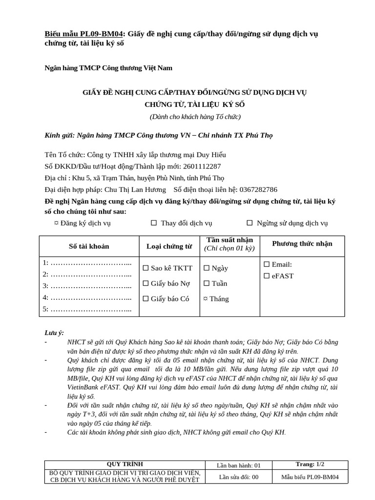 PL09-BM04- Mẫu | PDF