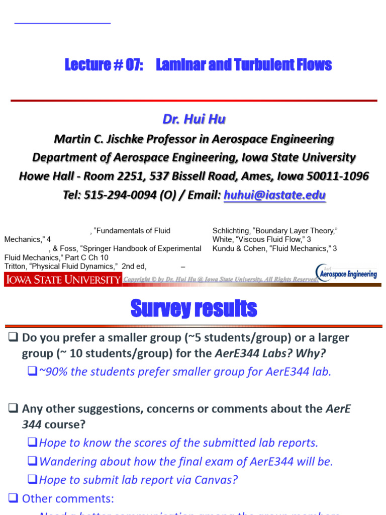 AerE344-Lecture-07-Turbulent-flow-and-BL-Control | PDF | Airfoil ...