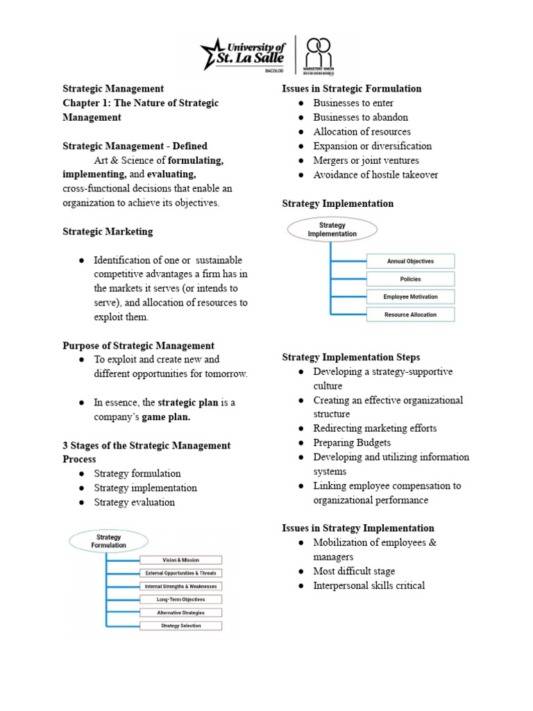 Strategic Management Chapter 1-2 | PDF | Strategic Management | Business
