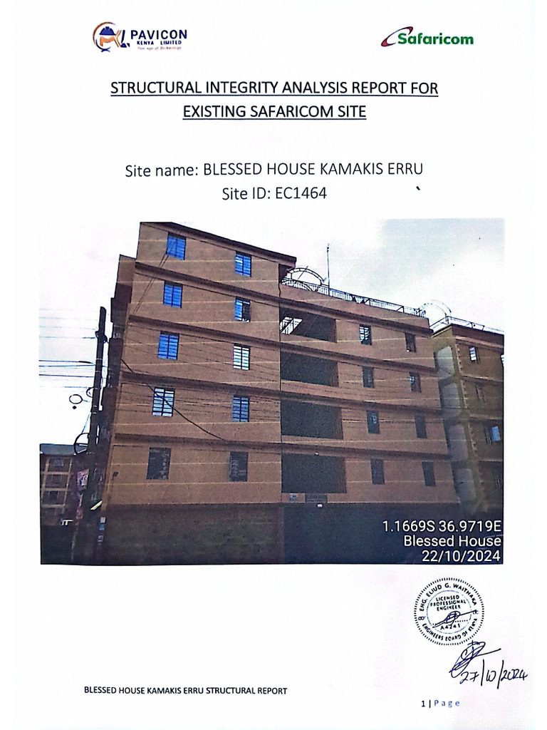 EC1464 - Blessed House Kamakis - ERRU - Structural Report | PDF | Column | Civil Engineering
