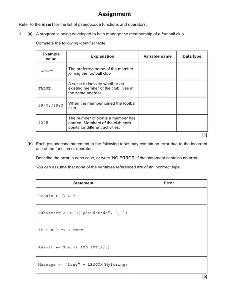 Computer Assignmnet AS 4 | PDF | String (Computer Science) | Integer (Computer Science)