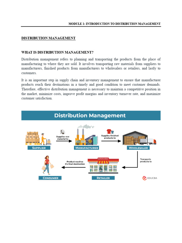 Introduction to Distribution Management | PDF | Supply Chain | Logistics