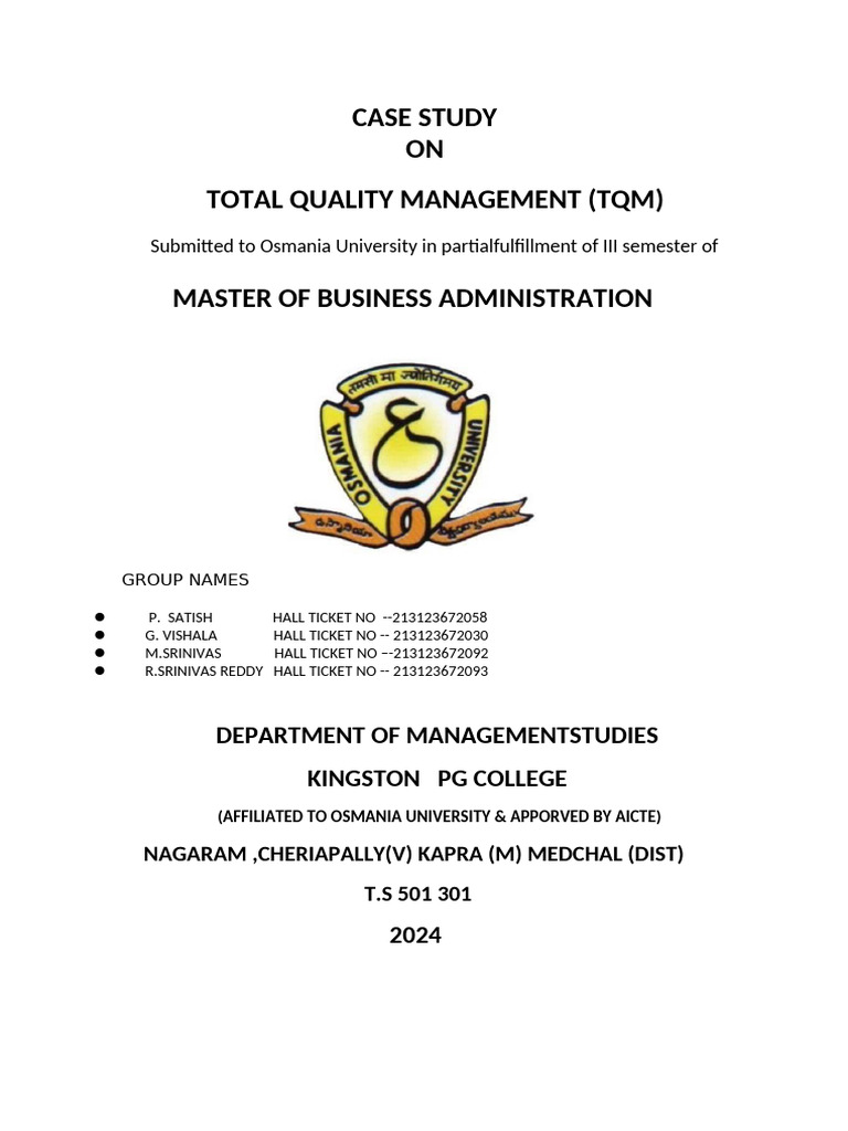 QTM Case Study | PDF