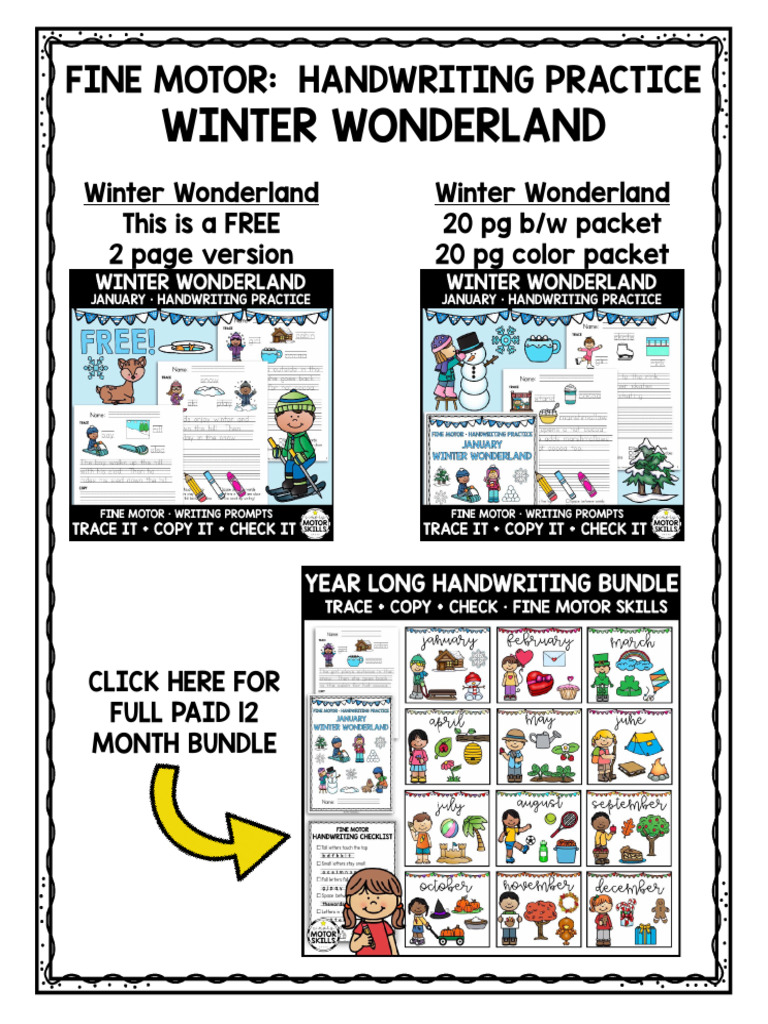 Winter Wonderland Handwriting Practice | PDF