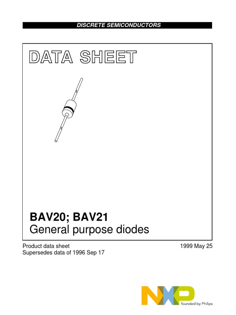 Data Sheet: BAV20 BAV21 | PDF | Technology & Engineering