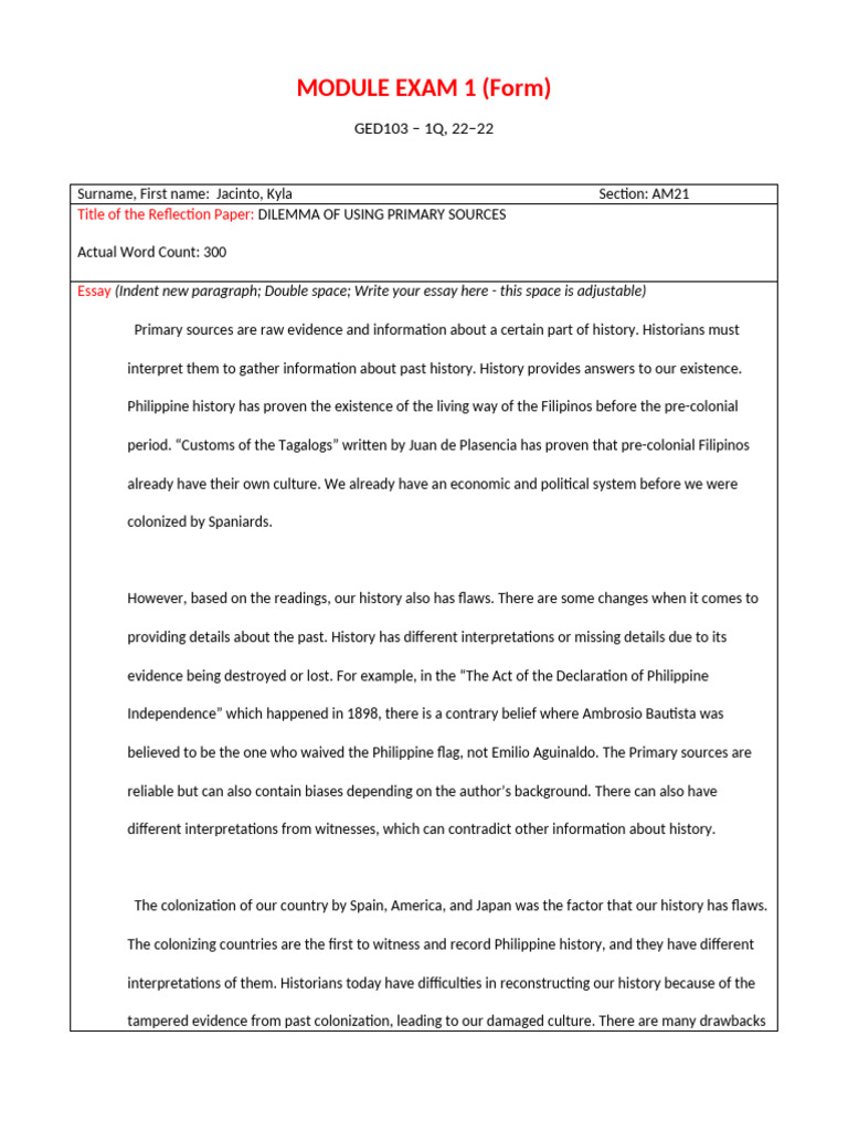 Jacinto - Module 1 Exam RPH | PDF | Philippines