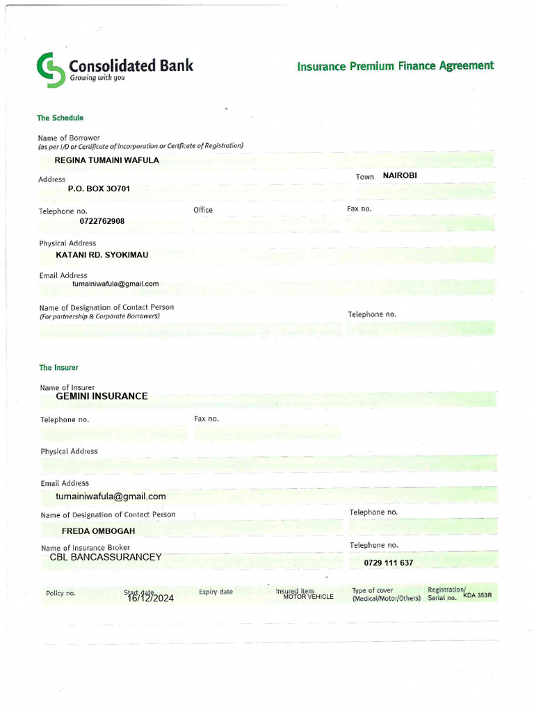 Ipf Agreement Form _filled | PDF