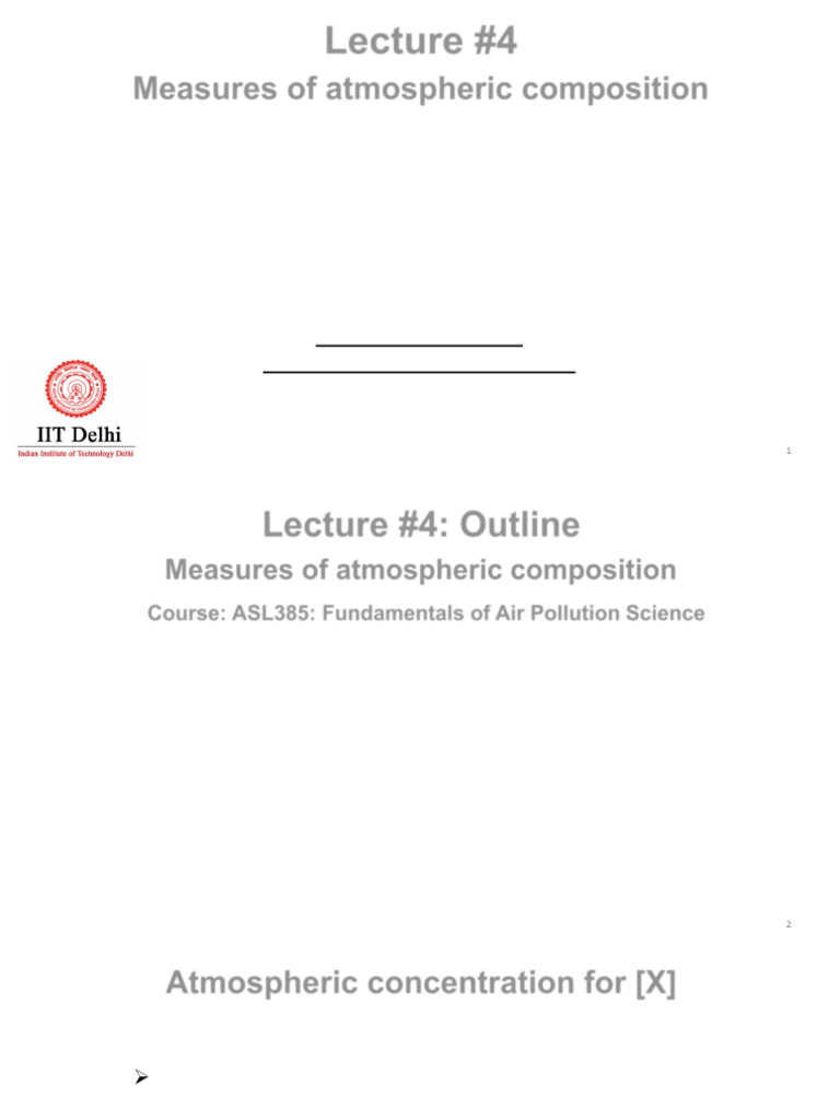 Atmospheric Composition Measures Explained | PDF | Atmosphere Of Earth ...