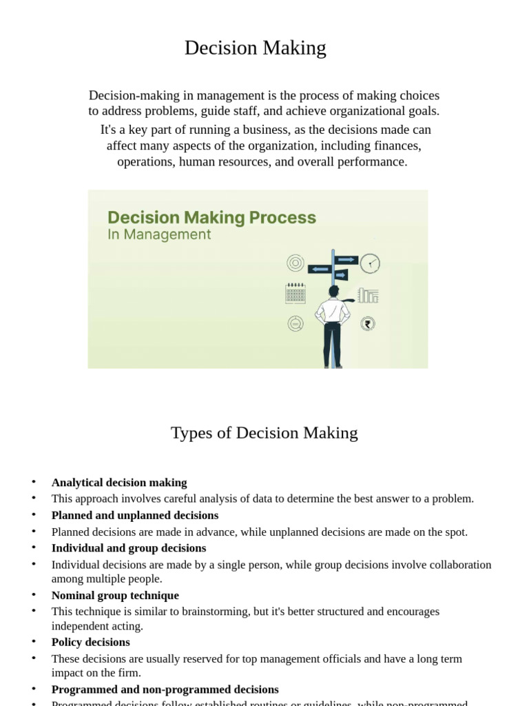 Decision Making | PDF