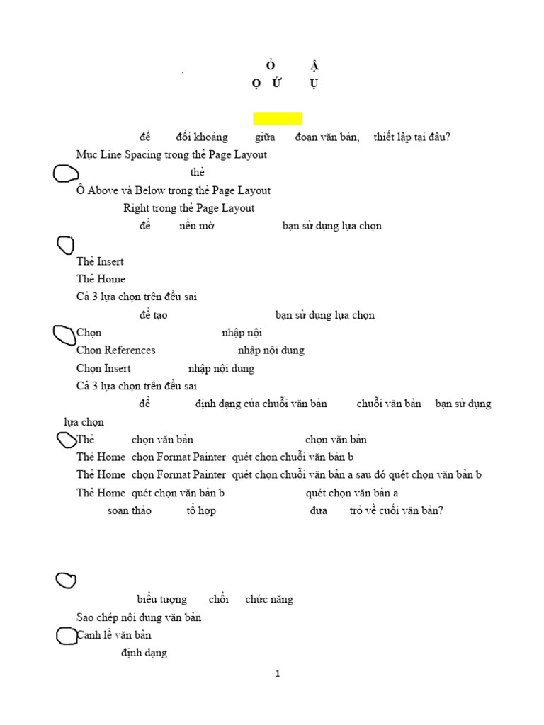 Câu hỏi ôn tập THUD | PDF