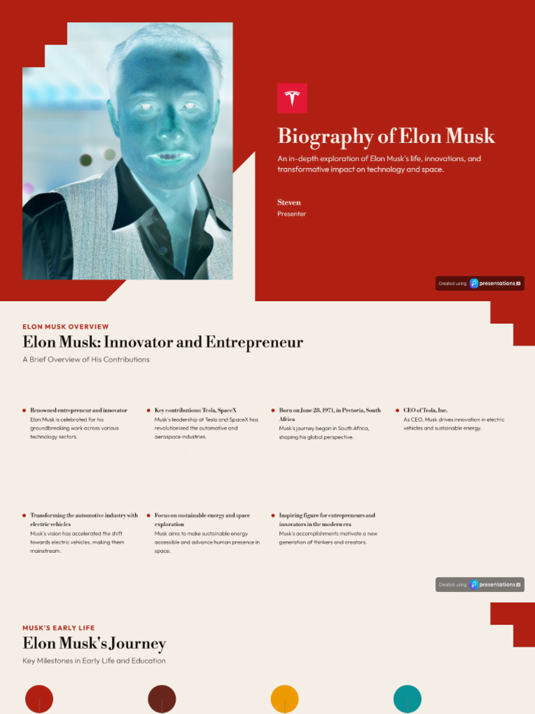 Biography of Elon Musk | PDF