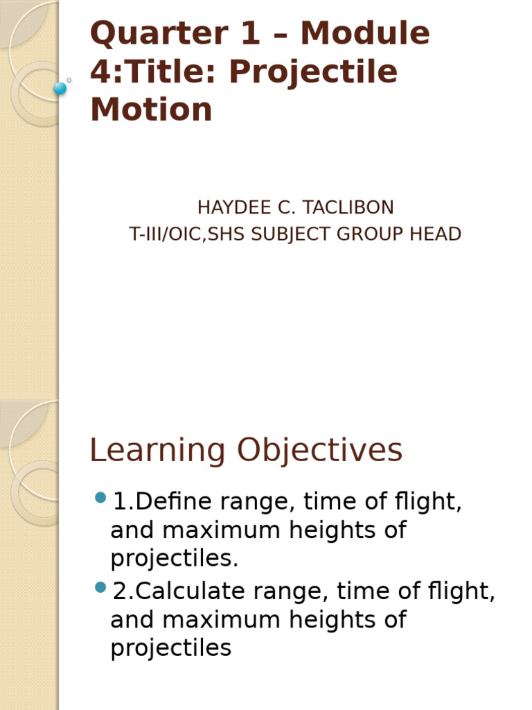 Quarter-1-Module-4-Projectile-Motion-W3-students-copy | PDF