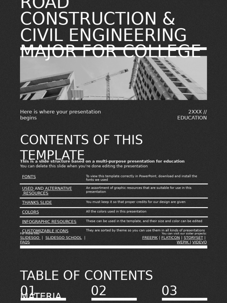 Road Construction & Civil Engineering Major For College by Slidesgo ...