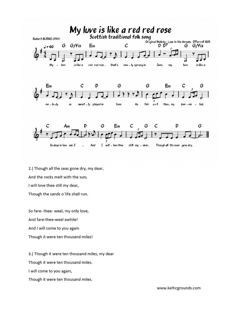 My Luve Is Like A Red Red Rose | PDF
