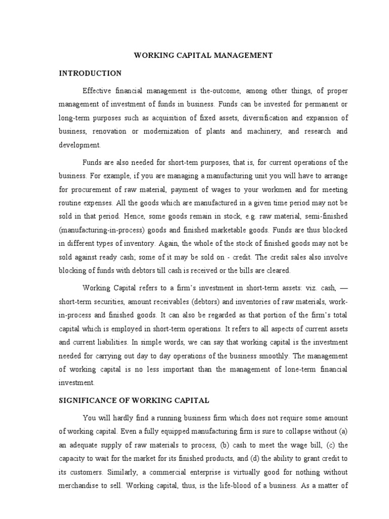 Working Capital Management Unit - IV | PDF | Working Capital | Credit ...