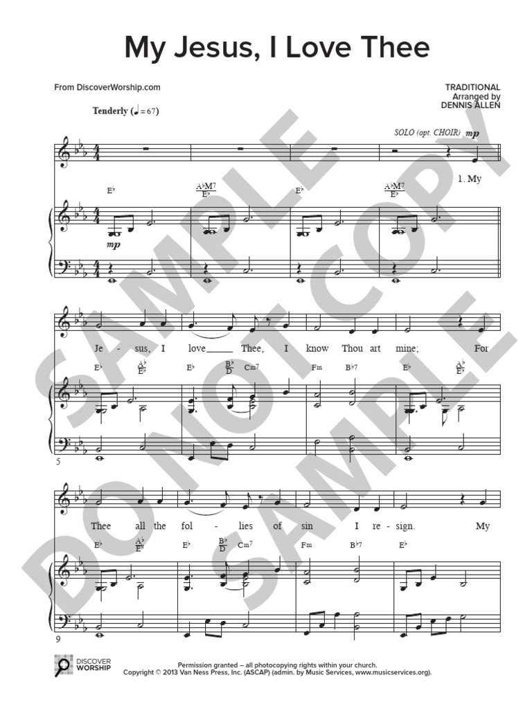 My Jesus I Love Thee | PDF