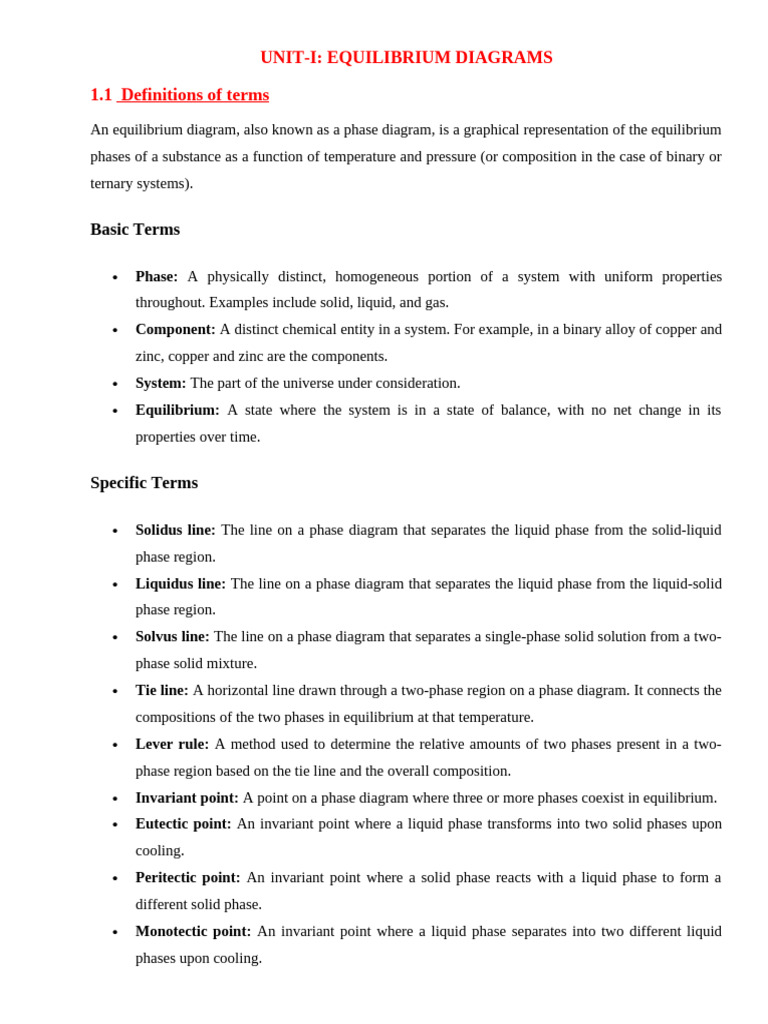 UNIT- 2 MSM Notes | PDF | Phase (Matter) | Phase Diagram