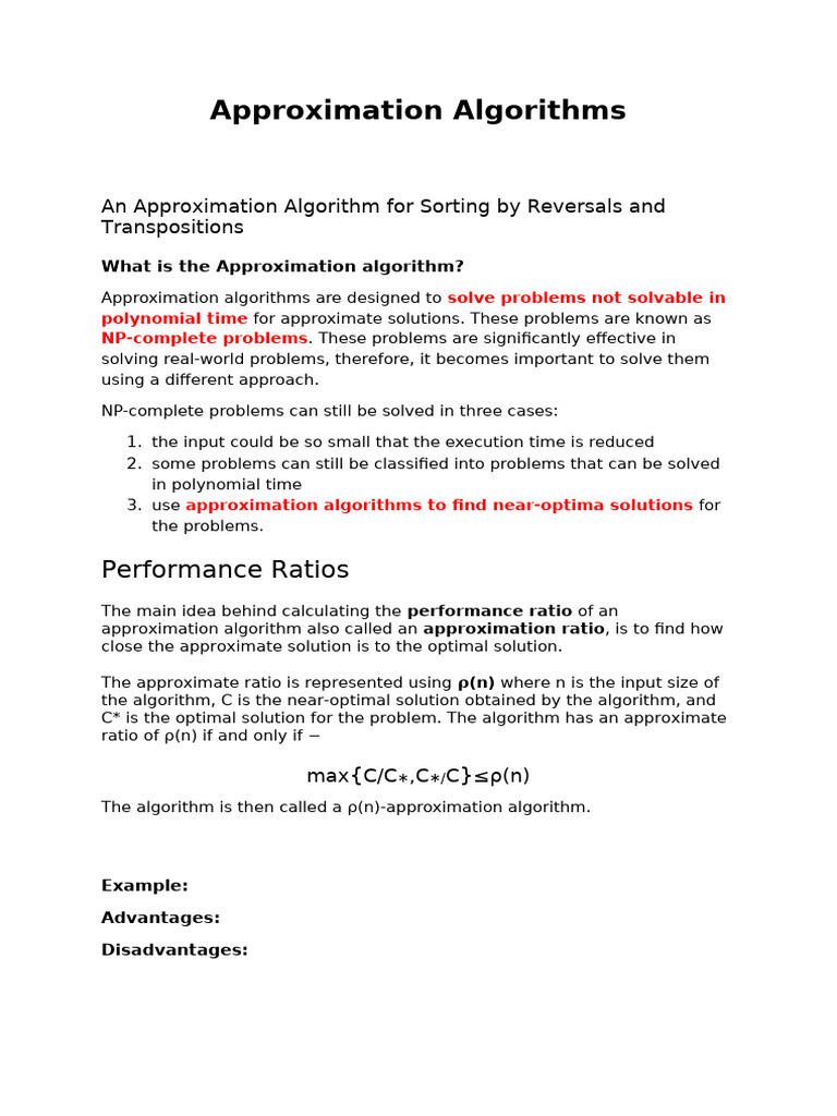 Approximation Algorithms - Mehedi | PDF | Mathematical Relations | Theoretical Computer Science