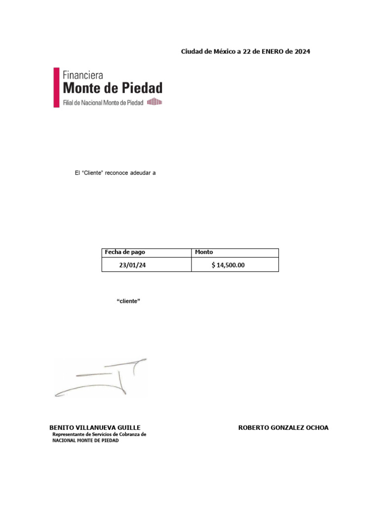 Modelo Convenio NMDP | PDF | Crédito | Finanzas y dinero
