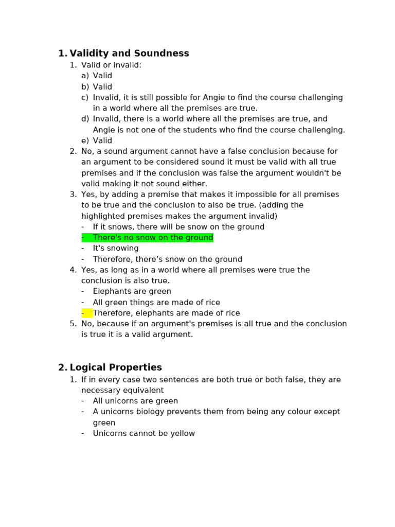Understanding Validity and Soundness in Logic | PDF | Argument ...