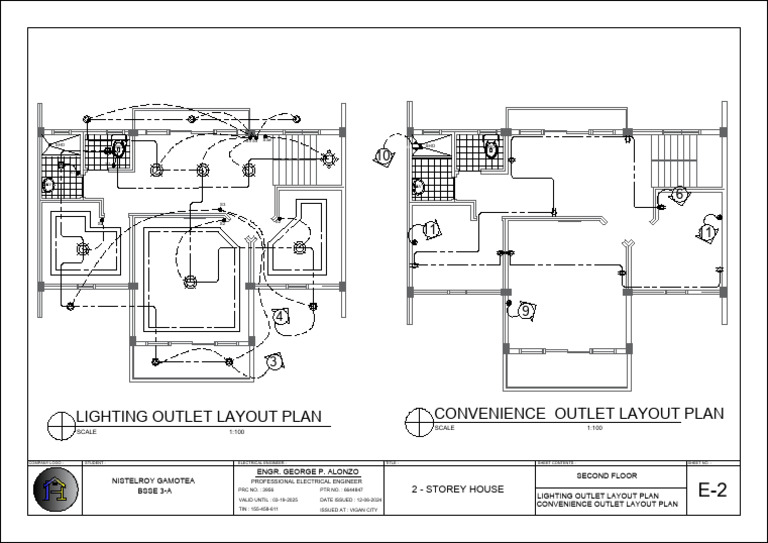 Convenience Outlet Layout Plan Lighting Outlet Layout Plan: 2 - Storey ...