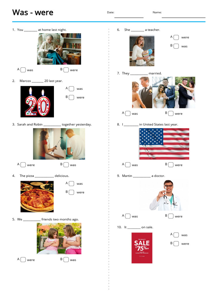 Was Were Quiz | PDF