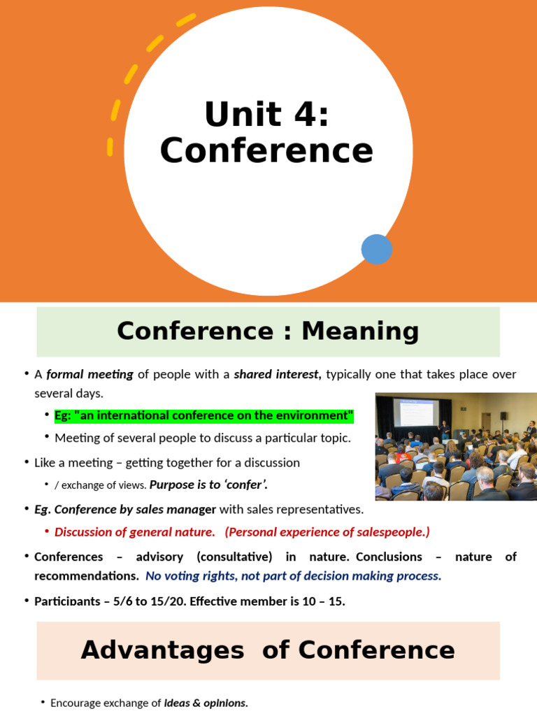 Understanding Conference Types and Benefits | PDF | Web Conferencing ...