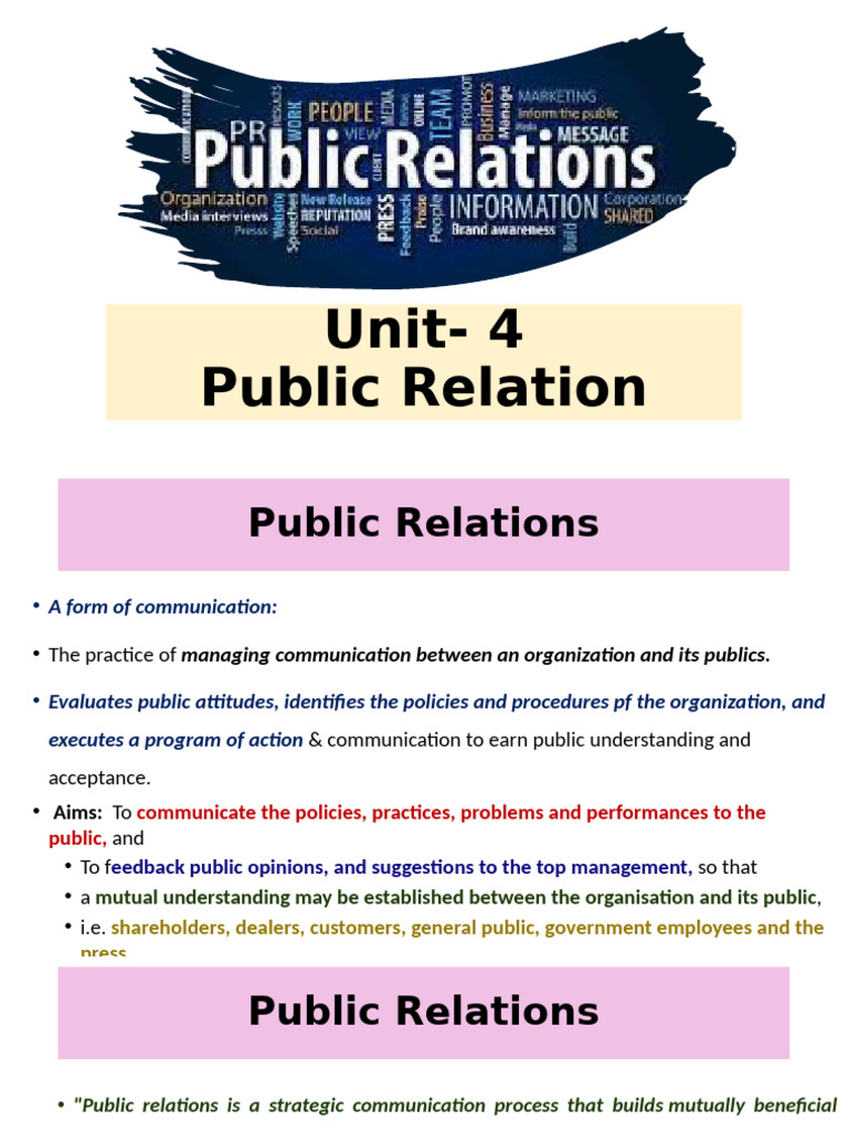BC 2 Unit 5 Public Relations | PDF | Public Relations | Crisis Management
