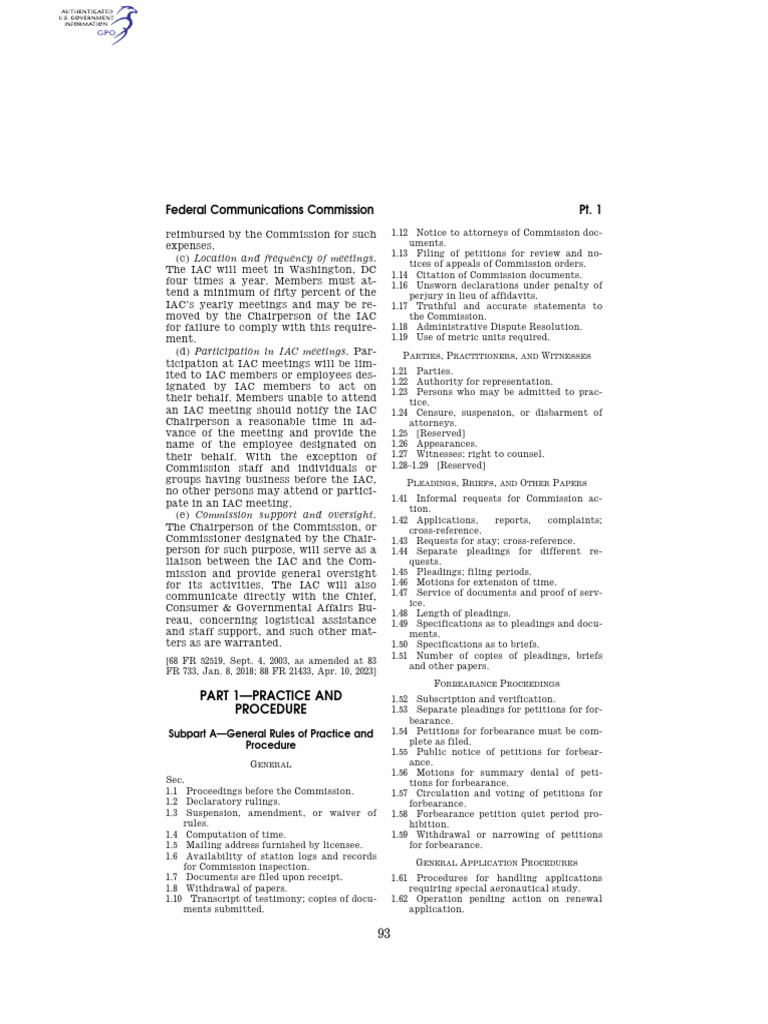 IAC Meeting Procedures and Regulations | PDF | Complaint | Deposition (Law)