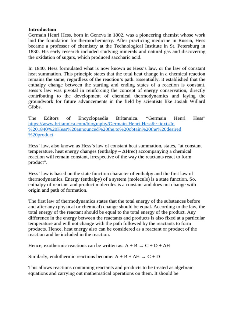 HL | PDF | Chemical Reactions | Enthalpy