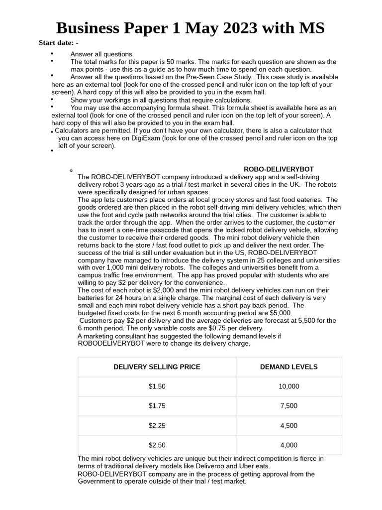 Business Paper 1 May 2023 with MS | PDF | Theory | Knowledge