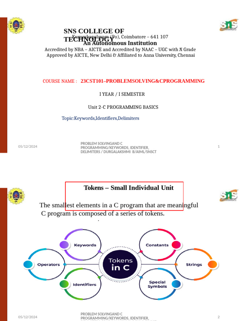5.keywords, Identifier, Delimiters | PDF | Reserved Word | Bracket