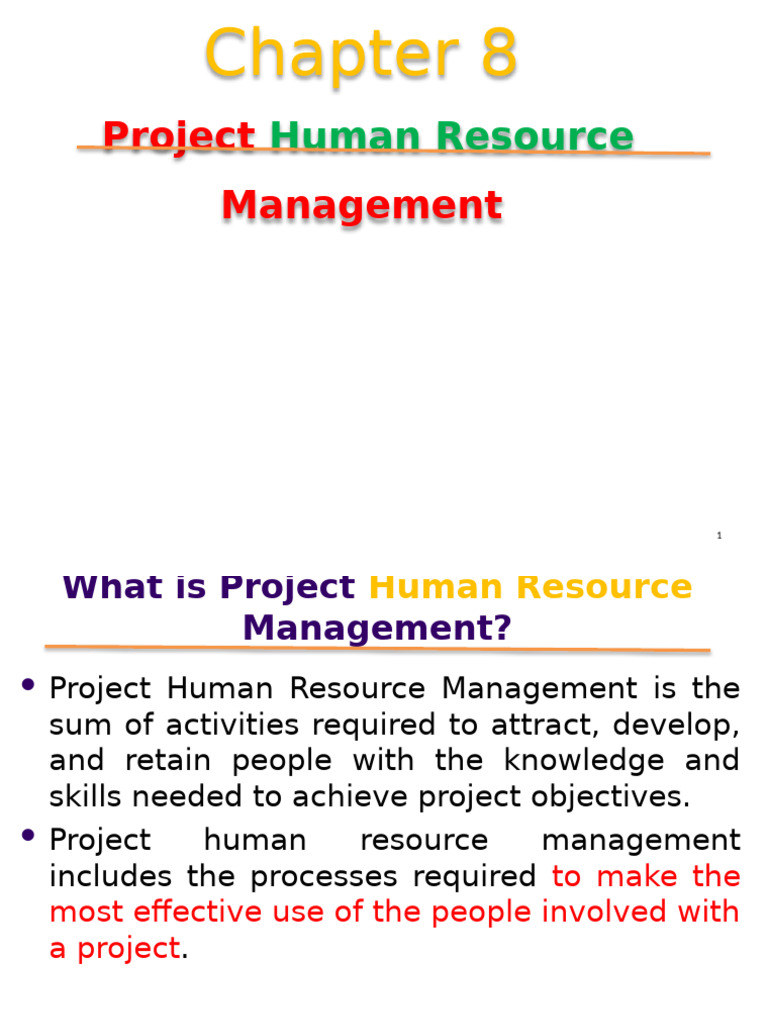 8 Project Human Resource Management | PDF | Human Resource Management ...