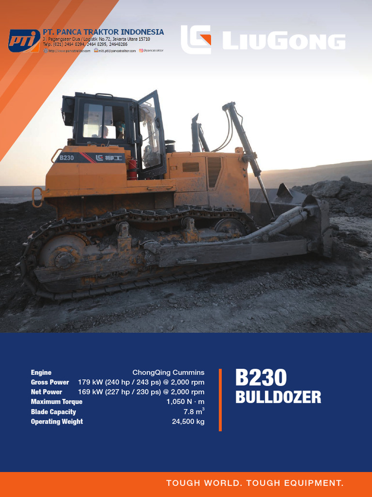 Liugong Bulldozer B230 - PTI | PDF | Horsepower | Engines