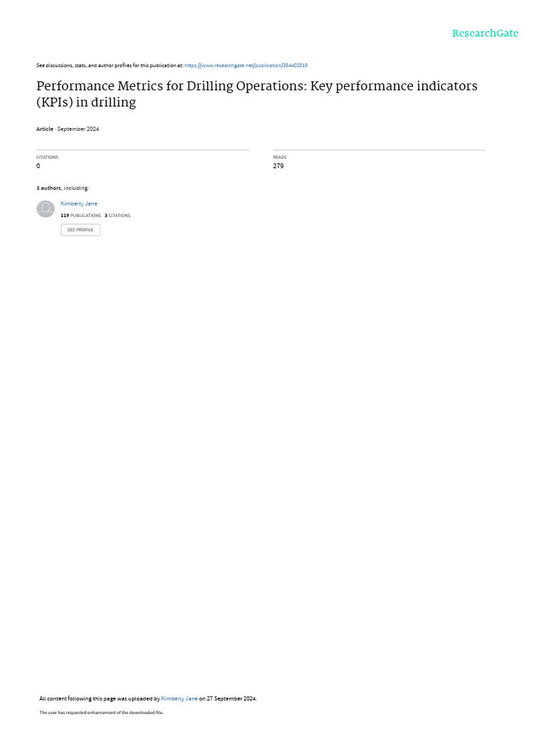 Performance Metrics For Drilling Operations Key Performance Indicators ...