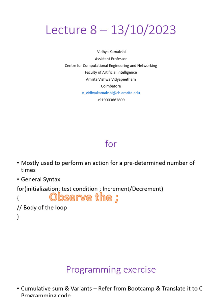 Batch D Lecture 8 | PDF
