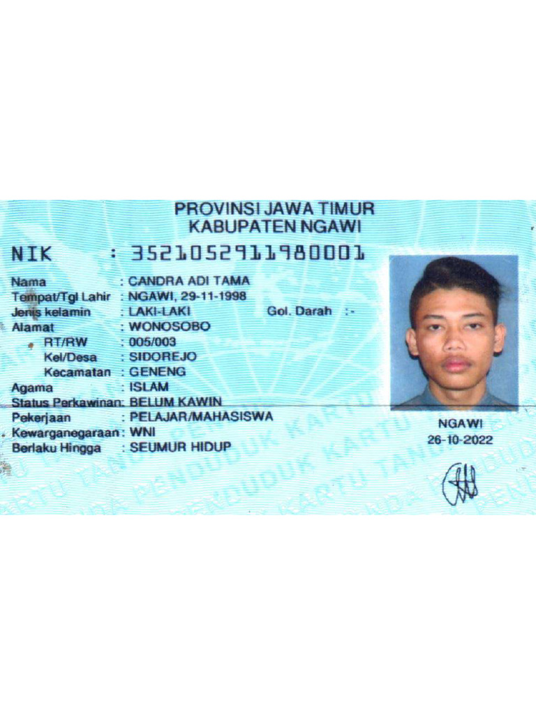 Candra Adi Tama KTP | PDF
