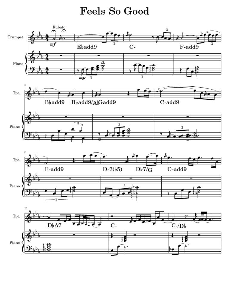 Feels So Good - Chuck Mangione (8 Piece Jazz Combo) | PDF | Elements Of Music