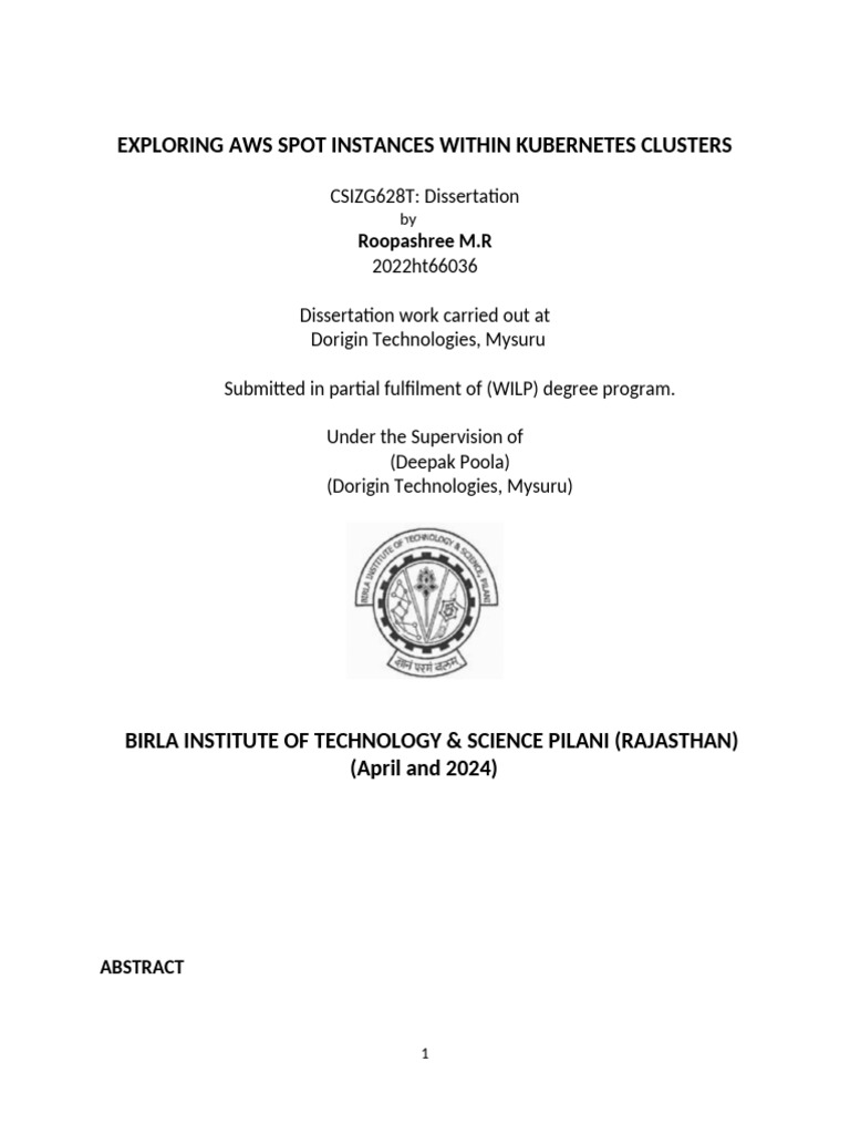 Exploring Aws Spot Instances Within Kubernetes Clusters Pdf Cloud Computing Scalability