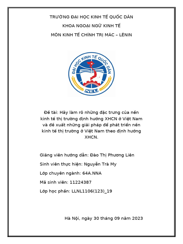 Tiểu luận KTCT | PDF