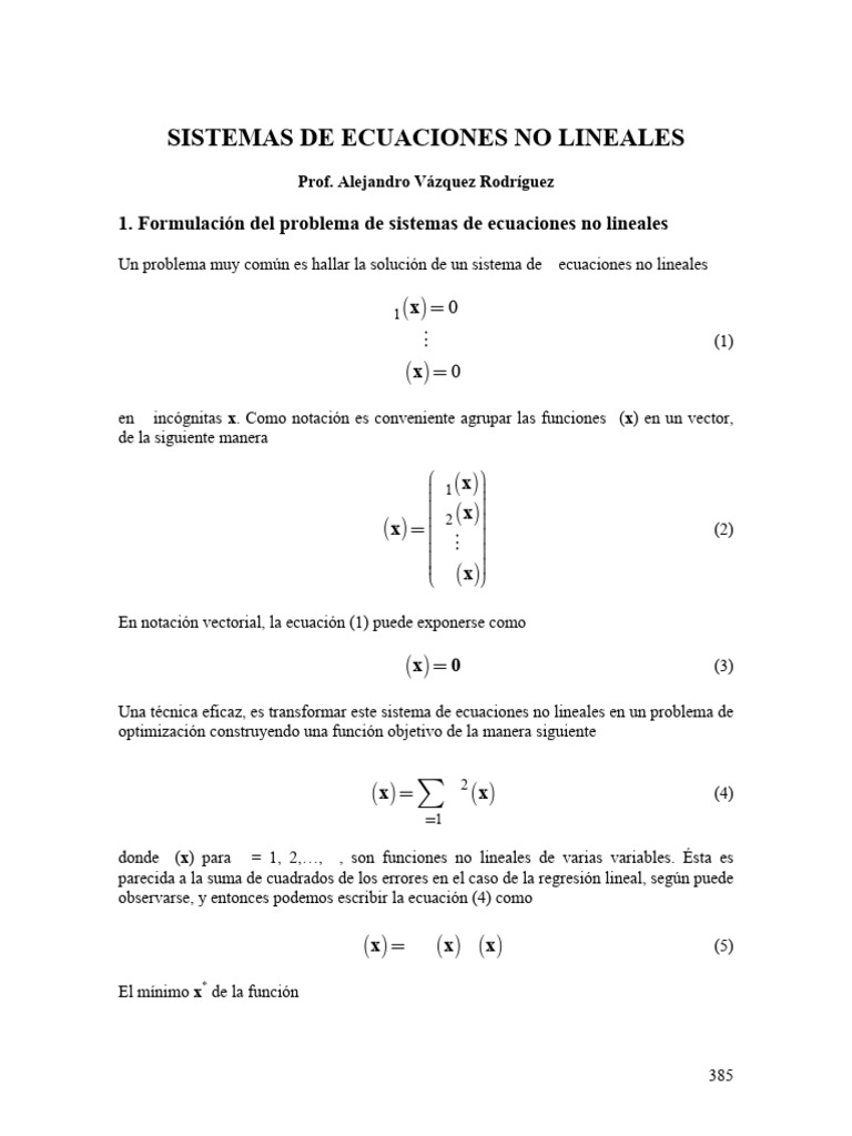 Mínimos Cuadrados No Lineales | PDF | Ecuaciones | Matriz (Matemáticas)