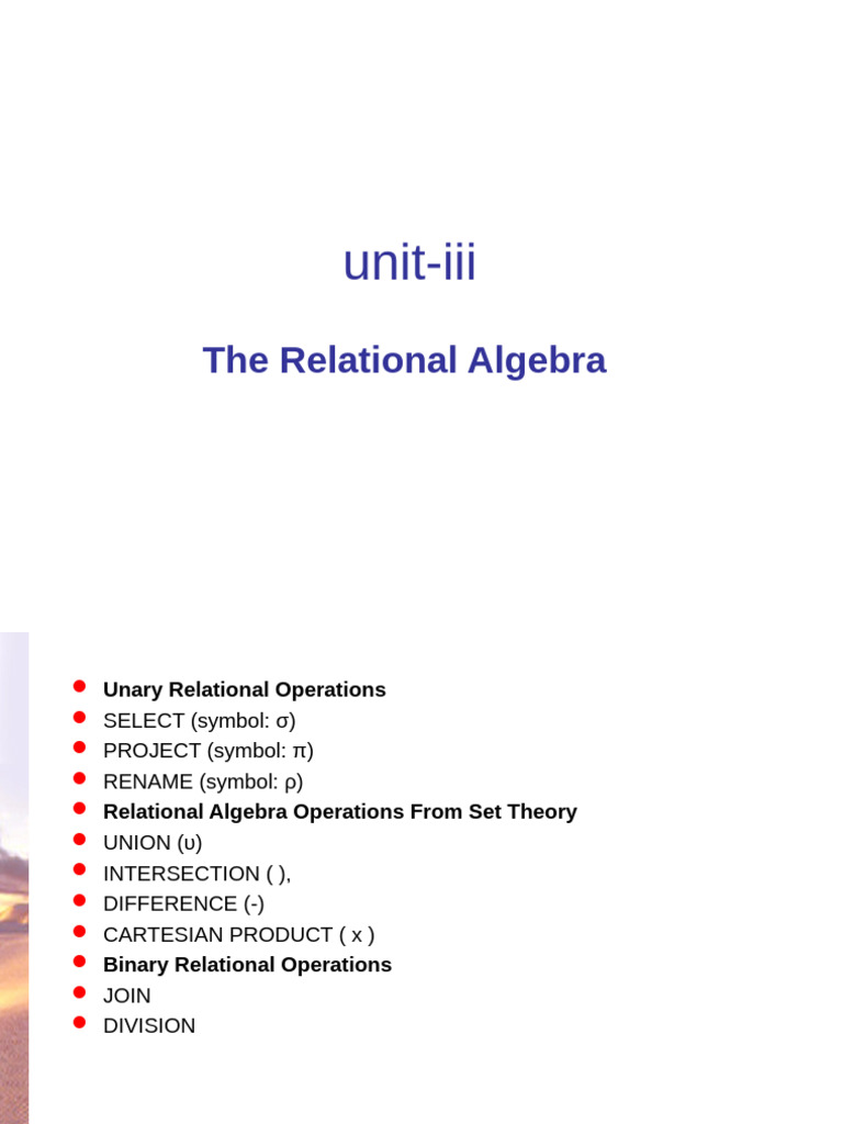 ENCh06 Rel Algebra | PDF | Relational Model | Mathematics
