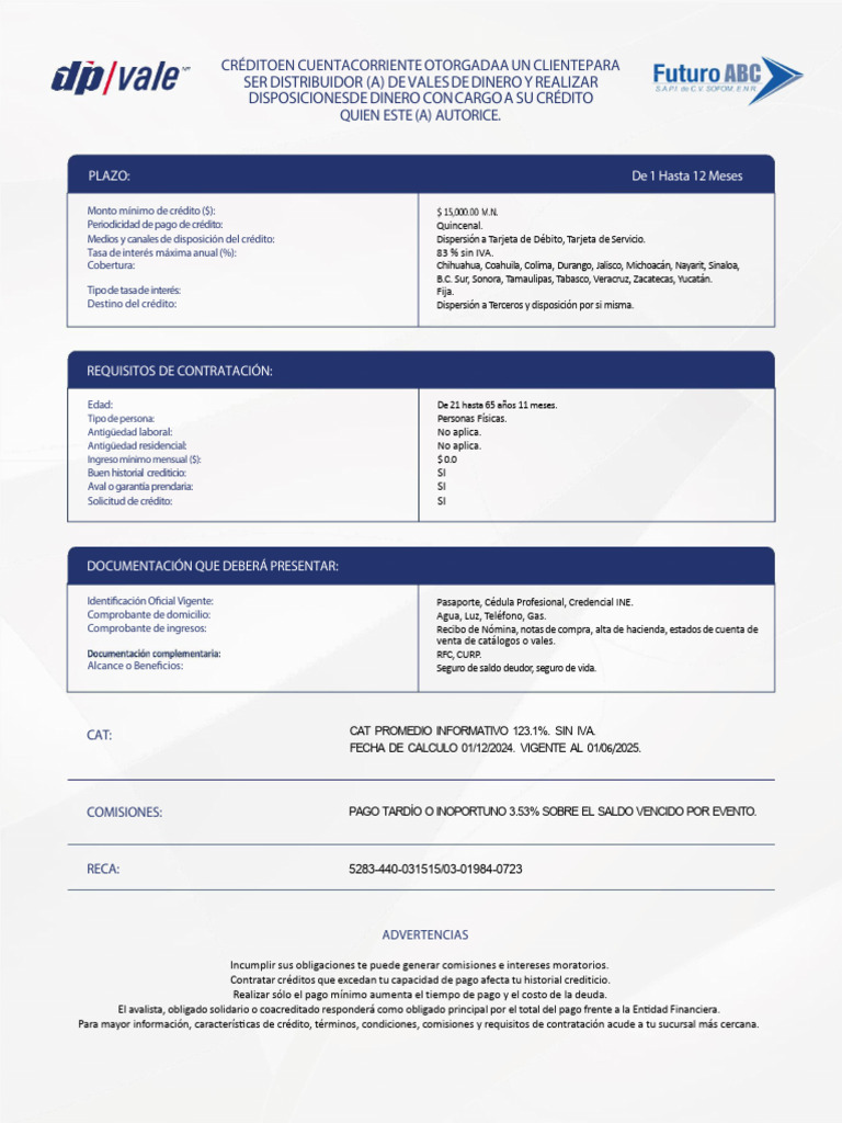 SOFOM Dpvale | PDF | Crédito | Finanzas y dinero
