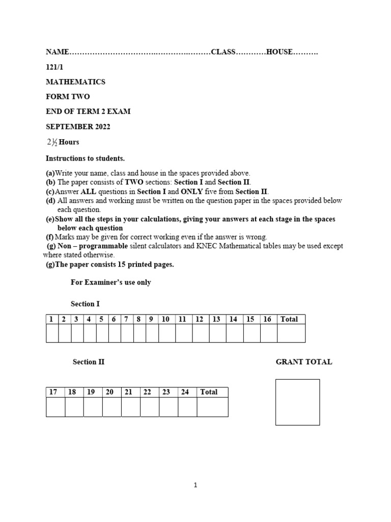 Form 2 maths | PDF | Area | Elementary Geometry