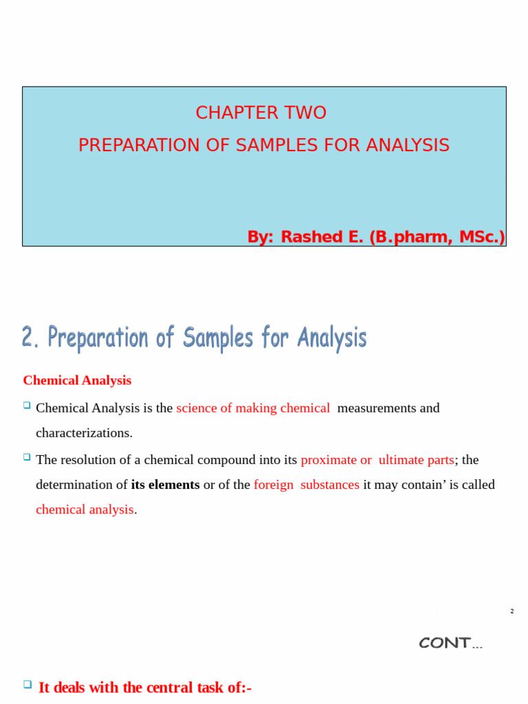 Chemical Analysis Sample Prep Guide | PDF | Tablet (Pharmacy) | Analytical Chemistry