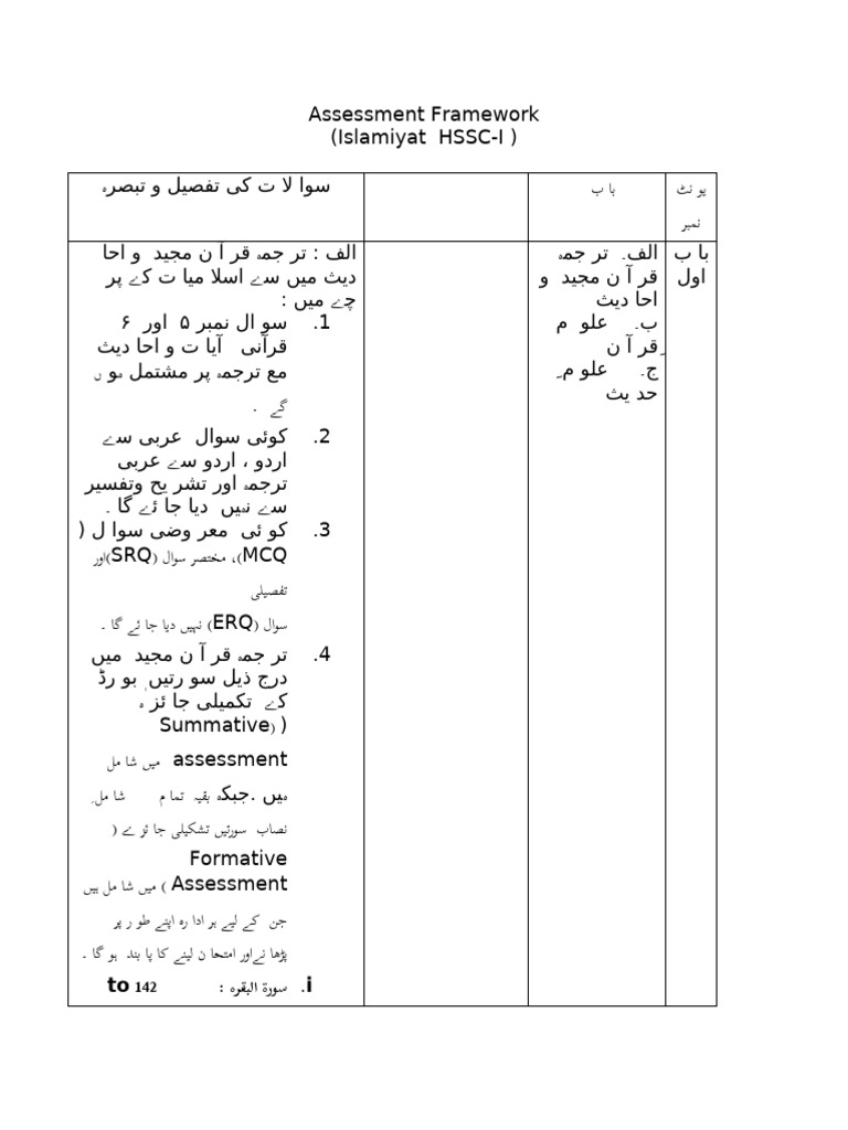 Assessment Framework | PDF